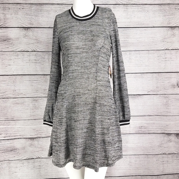BeBop | Dresses | New Bebop S Knit Short Mini Dress Long Sleeve Casual ...